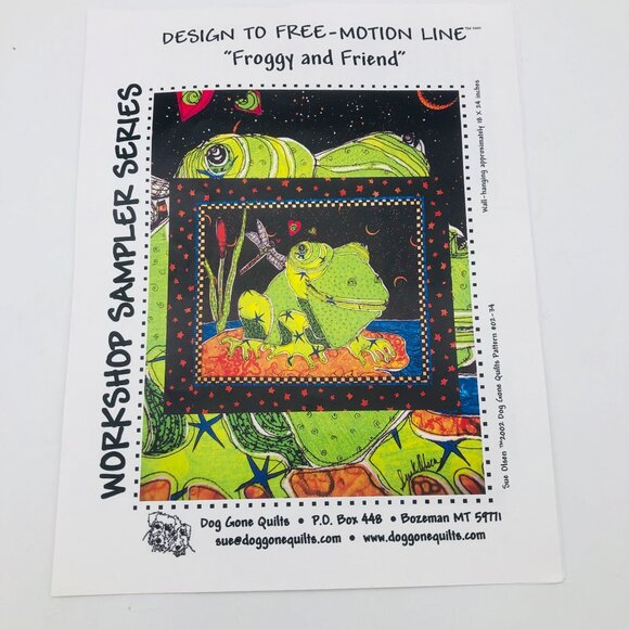 Other | Froggy And Friend Wall Hanging Pattern Dog Gone Quilts Eyes ...